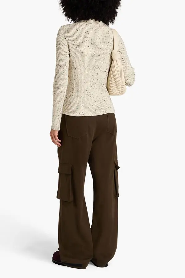 JIL SANDER Donegal Ribbed Wool Turtleneck Sweater