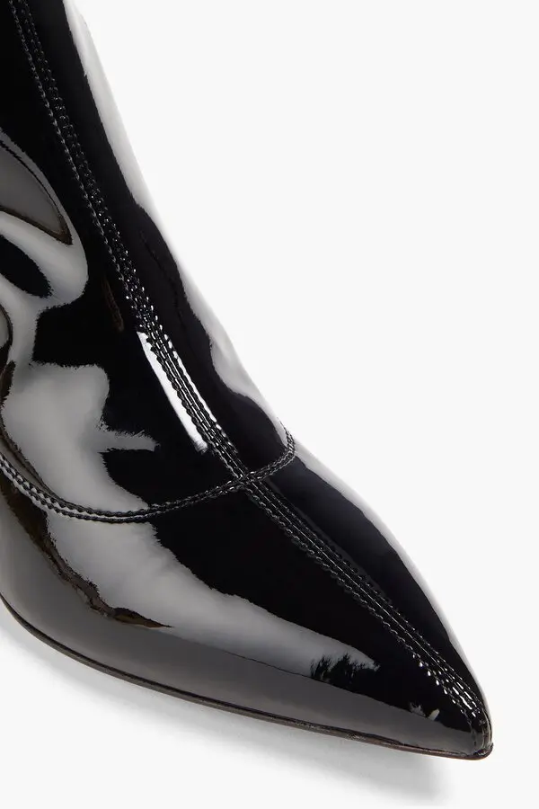 GIANVITO ROSSI Ribbon" Vinyl Ankle Boots With Buckle Detail