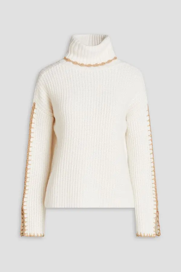 Autumn Cashmere Ribbed-knit Turtleneck Sweater