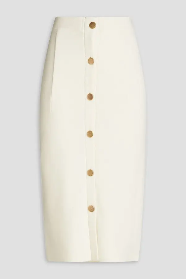 N.peal Cashmere Midi Skirt - Ivory