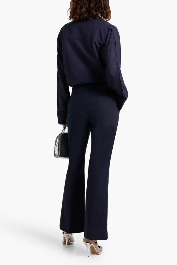 Vince Stretch-cotton Bootcut Trousers - Navy