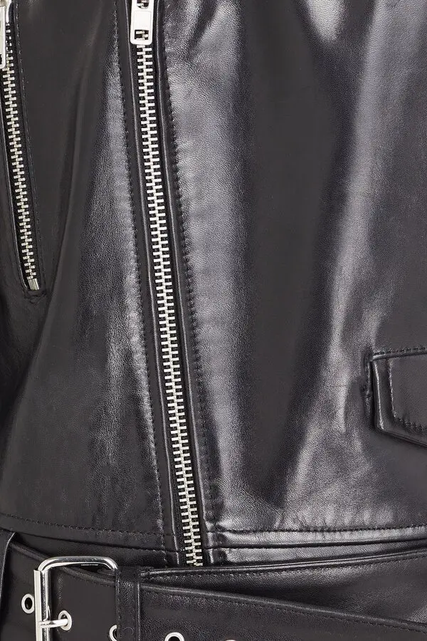 STAND STUDIO Leather Biker Jacket - Black