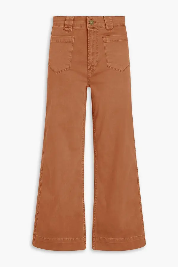 FRAME Cropped Straight-leg Cotton-blend Twill Pants