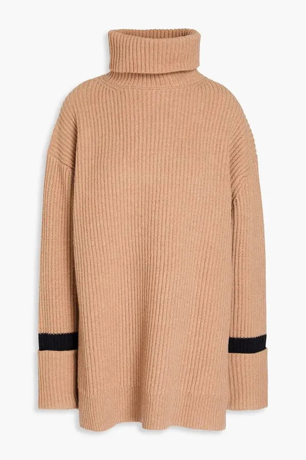 Chinti & Parker Ribbed Wool Turtleneck Sweater