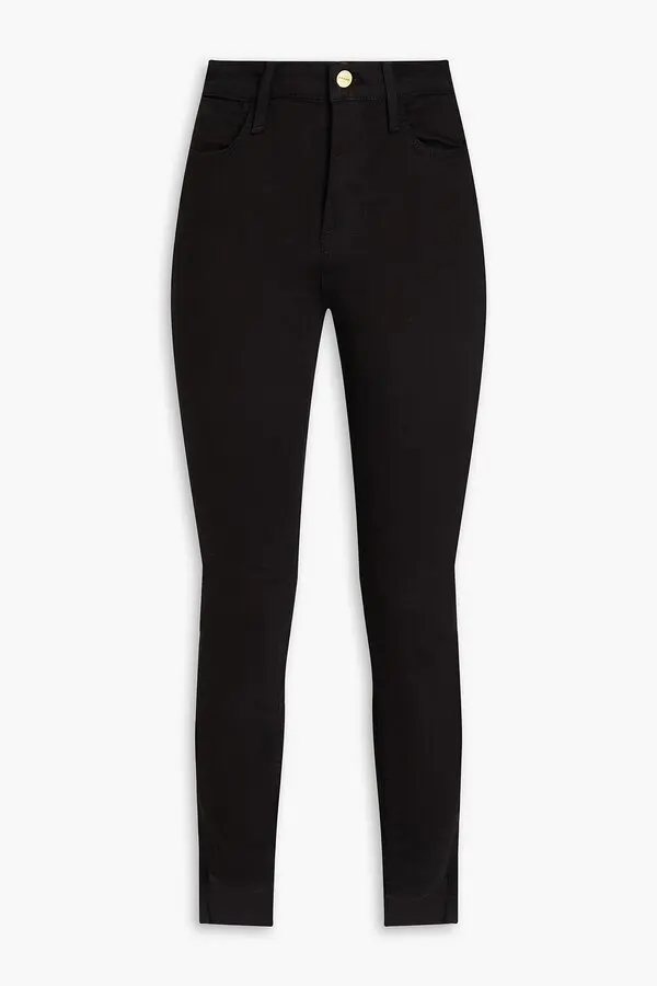 FRAME Le High High-rise Skinny Jeans - Black