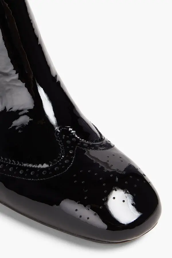 Thom Browne Perforated Patent-leather Ankle Boots