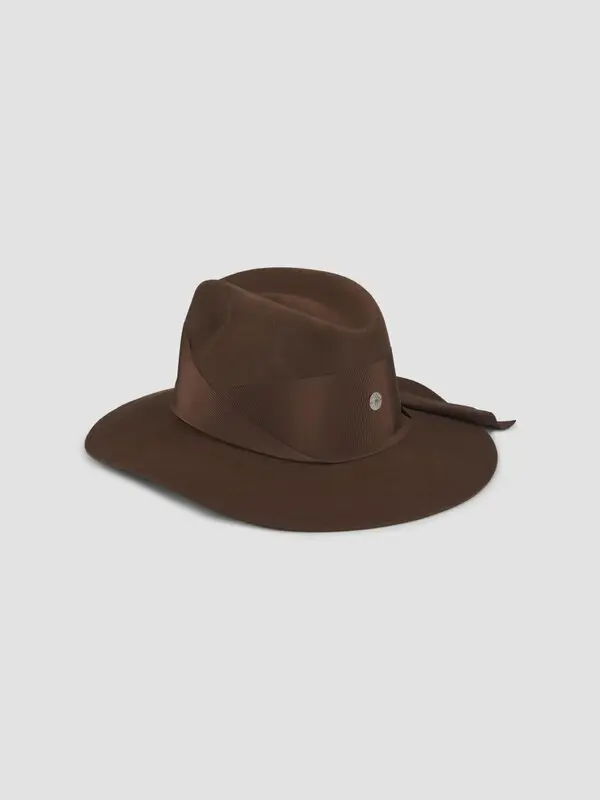 Freya Gardenia Asymmetric Ribbon Fedora