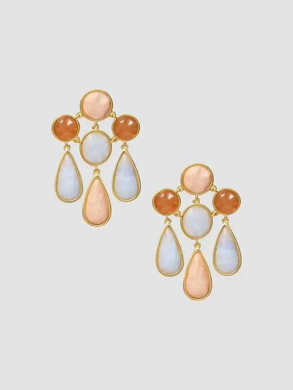 Lele Sadoughi Reflection 14k-gold-plated & Resin Chandelier Earrings - Twilight