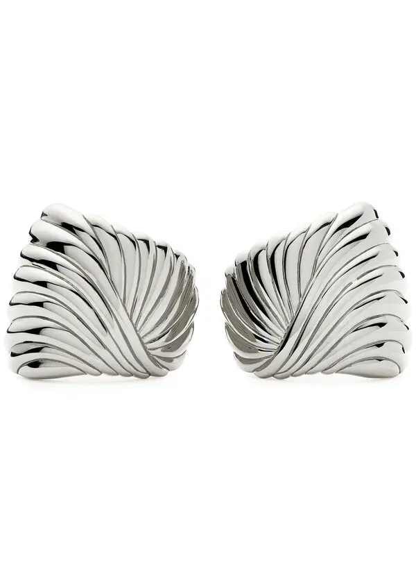 MISSOMA Ripple Rhodium-plated Stud Earrings - Silver