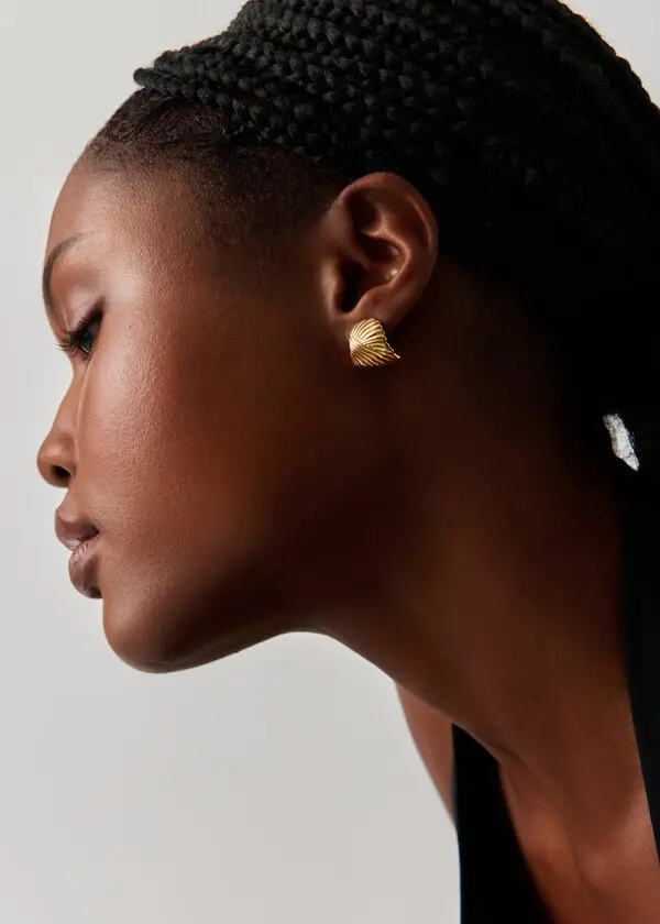 MISSOMA Ripple Stud Earrings - Gold
