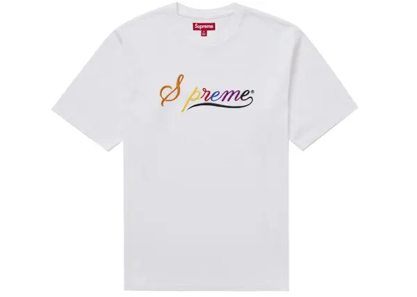 Supreme Cursive Short Sleeve Top - White