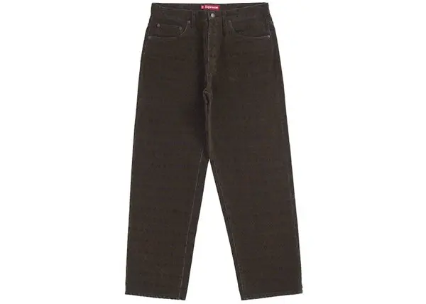 Supreme Flocked Loose Fit Jean - Black