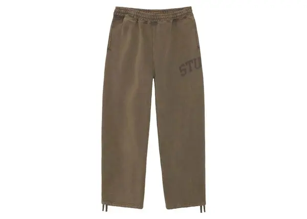 StÜssy Faded Graphic Fleece Pant - Olive