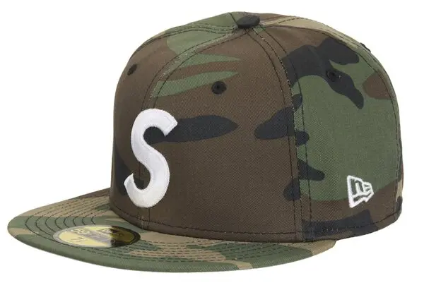 Supreme Screw Ball S Logo New Era 59fifty Fitted Cap - Woodland Camo