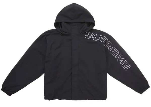 Supreme Spellout Embroidered Track Jacket - Black | Editorialist