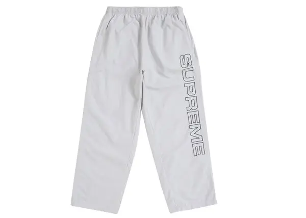 Supreme Spellout Embroidered Track Pant - Grey