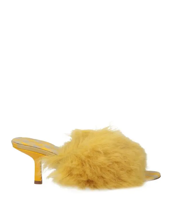 Burberry Leather Stiletto Heel Sandals - Yellow