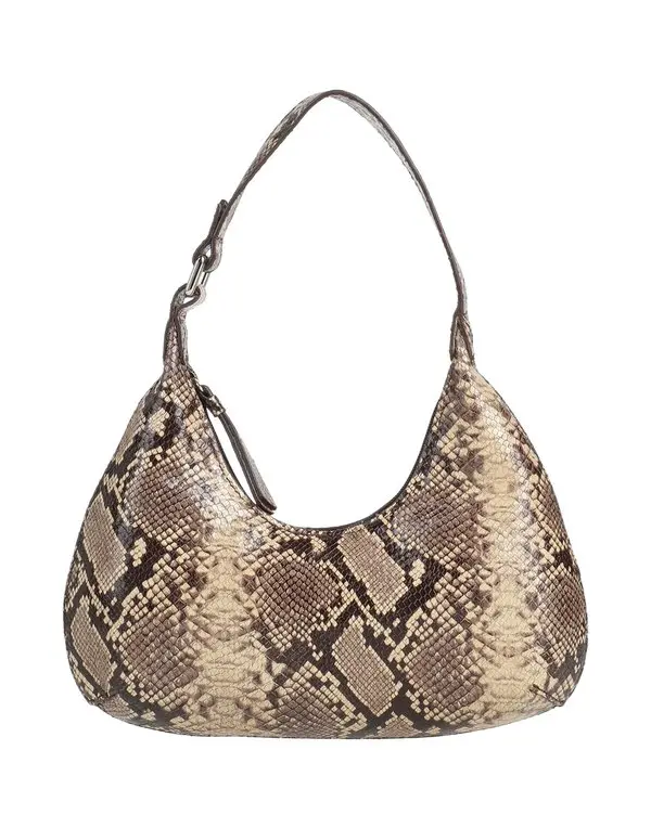 By Far Snakeskin-print Leather Hobo Bag - Beige