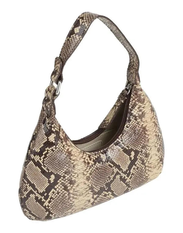 By Far Snakeskin-print Leather Hobo Bag - Beige