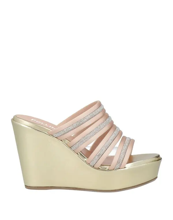POLLINI Satin Wedge Sandals