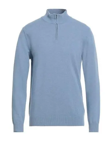 DANIELE FIESOLI Turtleneck Wool Cashmere Sweater - Pastel Blue