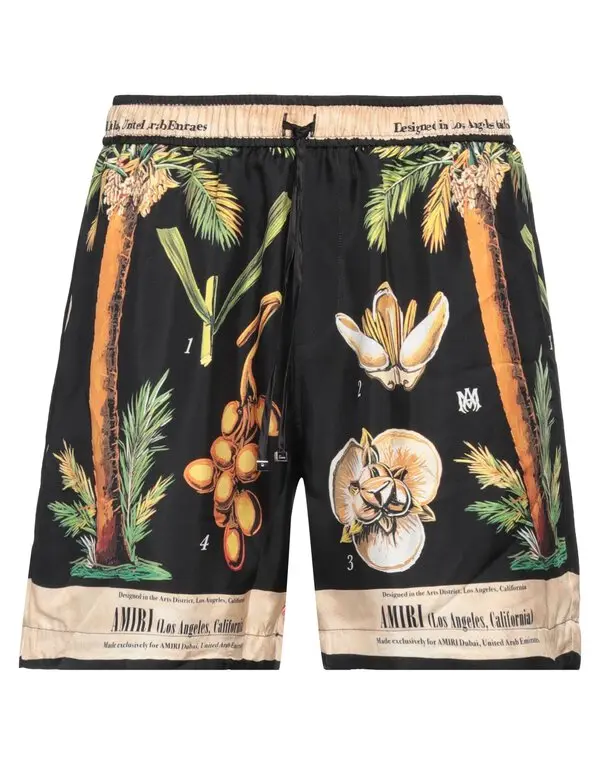 Amiri Floral-print Satin Shorts
