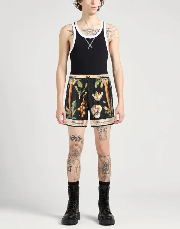 Amiri Floral-print Satin Shorts