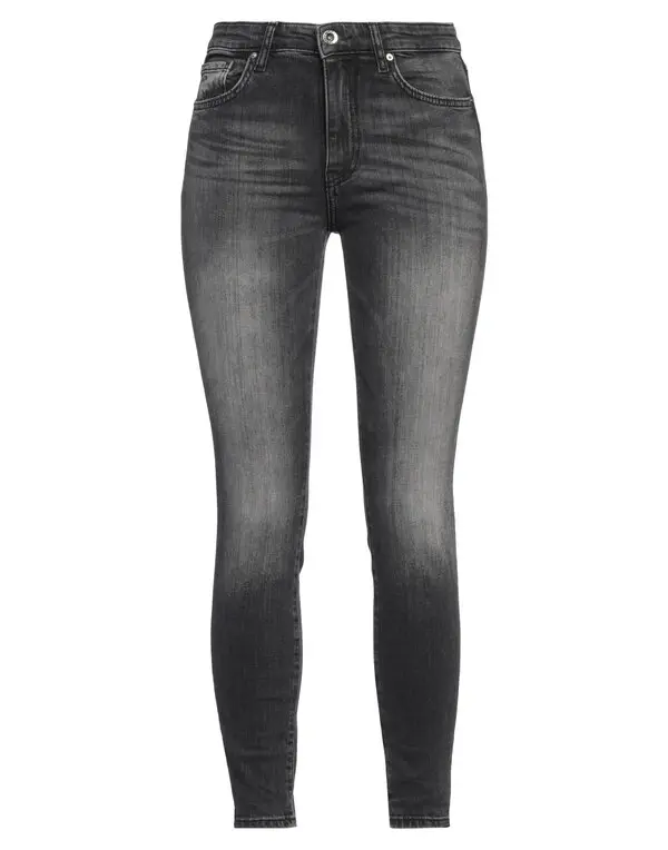 Armani Exchange Cotton Elastane Cow Leather Skinny Jeans - Black