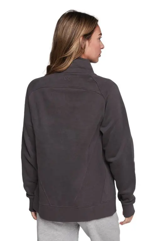 REBODY Effortless Fleece Oversized Jacket - Phantom Grey