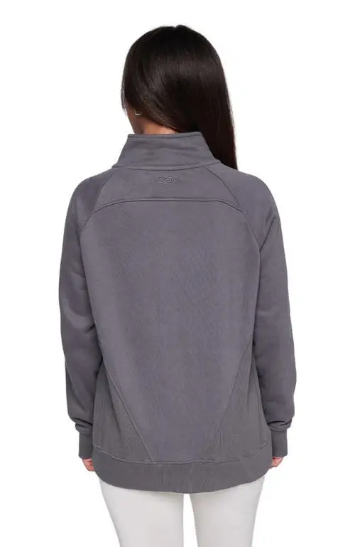 REBODY Effortless Fleece Oversized Jacket - Smoke