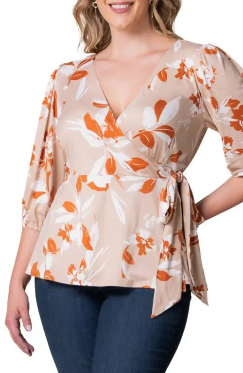 KIYONNA Nina Wrap Top - Sunset Blooms