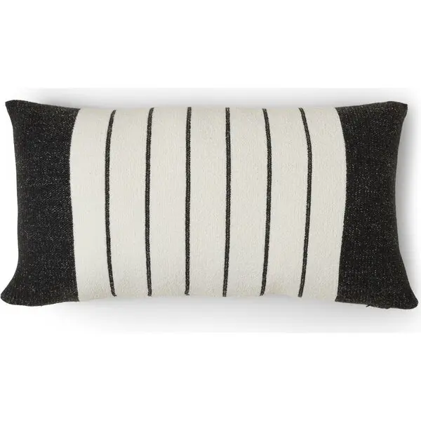 Barefoot Dreams Cozychic® Border Stripe Pillow - Cream/carbon