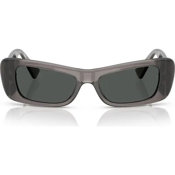 Versace 54mm Pillow Sunglasses - Grey Glitter Transparent