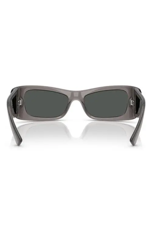Versace 54mm Pillow Sunglasses - Grey Glitter Transparent