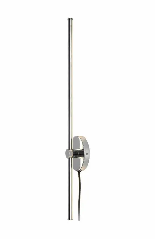 JONATHAN Y Anton 1-light Modern Minimalist Iron Adjustable Bar Integrated Led Plug-in Sconce - Chrome