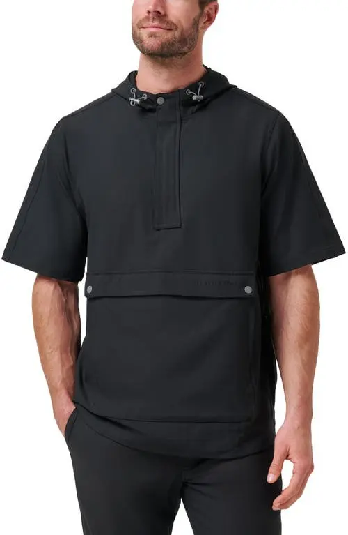 Travis Mathew Sport Mode Short Sleeve Hoodie - Black