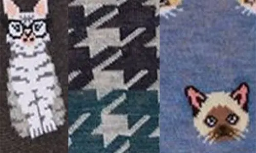 MEMOI Pet Lover's Assorted 3-pack Crew Socks - Black-black