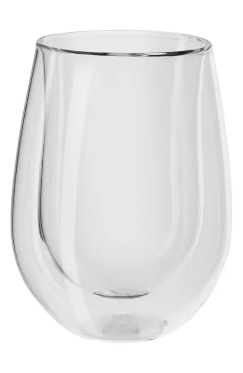 ZWILLING Sorrento Set Of 2 Stemless White Wine Glasses - Silver
