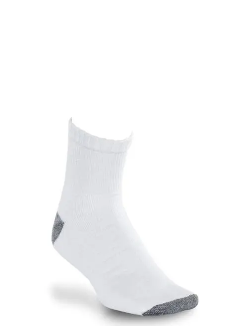 HARBOR BAY BY DXL Quarter Crew Socks 3-pack - White