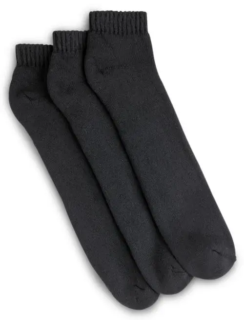 HARBOR BAY BY DXL 3-pack Low Cut Socks - Black