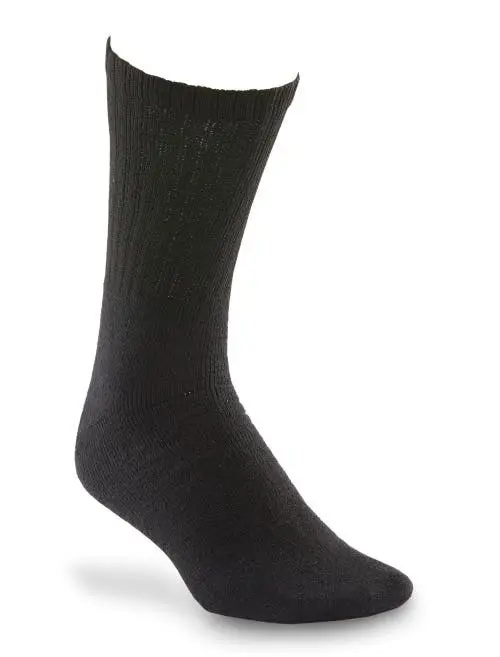 HARBOR BAY BY DXL 3-pack Continuous Comfort Crew Socks - Black