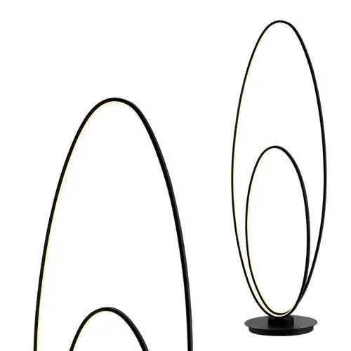 JONATHAN Y Looper Metal Modern Contemporary Oval Dimmable Integrated Led Floor Lamp