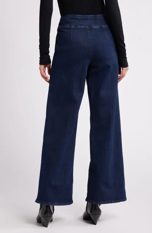 FRAME Jet Set Slim Palazzo Pull-on Jeans