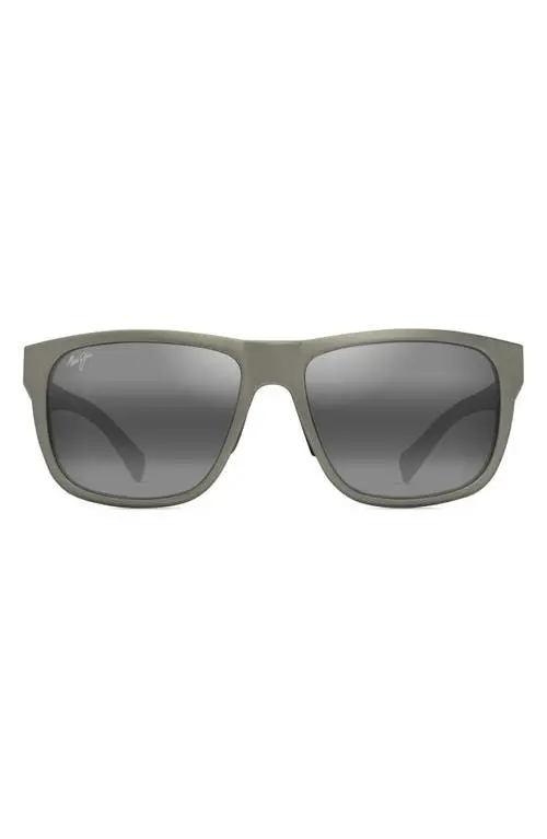 Maui Jim Puakea Square Sunglasses - Matte Greyish-green