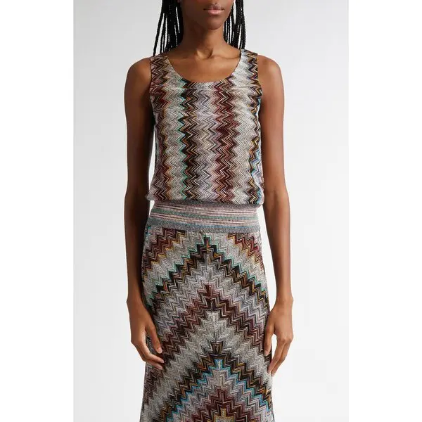 Missoni Metallic Zigzag Sweater Tank