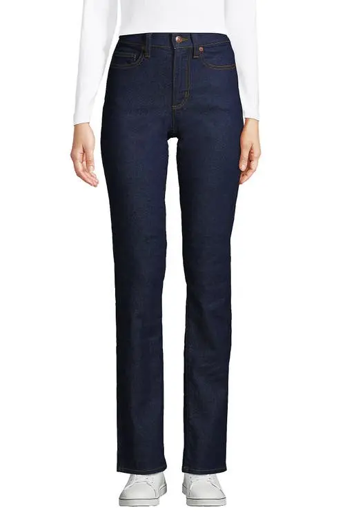 LANDS' END Recover High Rise Straight Leg Jeans - River Rinse