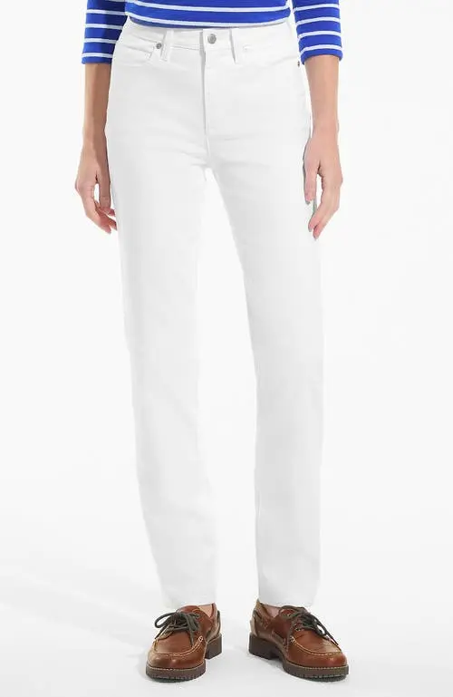 LANDS' END Recover High Rise Straight Leg Jeans - White