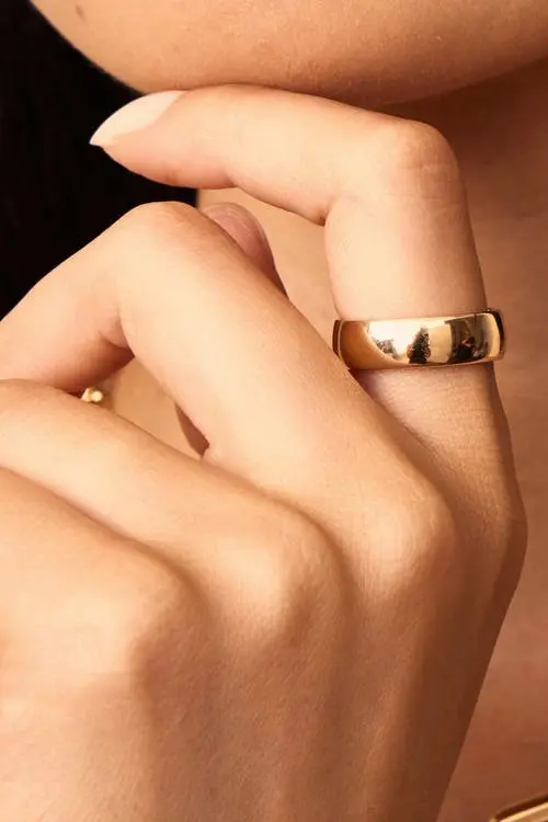 ORADINA 14k Gold Band Statement Ring