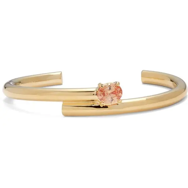 Lady Grey Verge Bypass Cuff Bracelet - Gold/ Peach