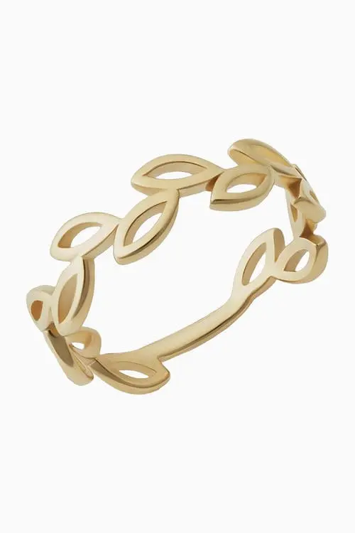 ORADINA 14k Gold Leaf Ring - Yellow Gold